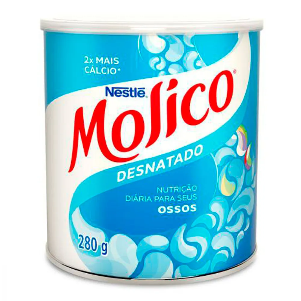 Leite me Pó Molico Desnatado Lata 280g - Drogaria Araujo