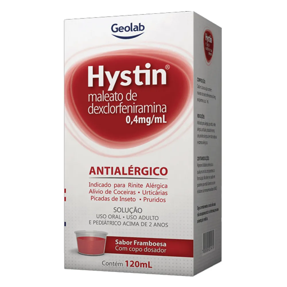 Hystin 0,4mg/ml Solução Oral com 120ml - Drogaria Araujo