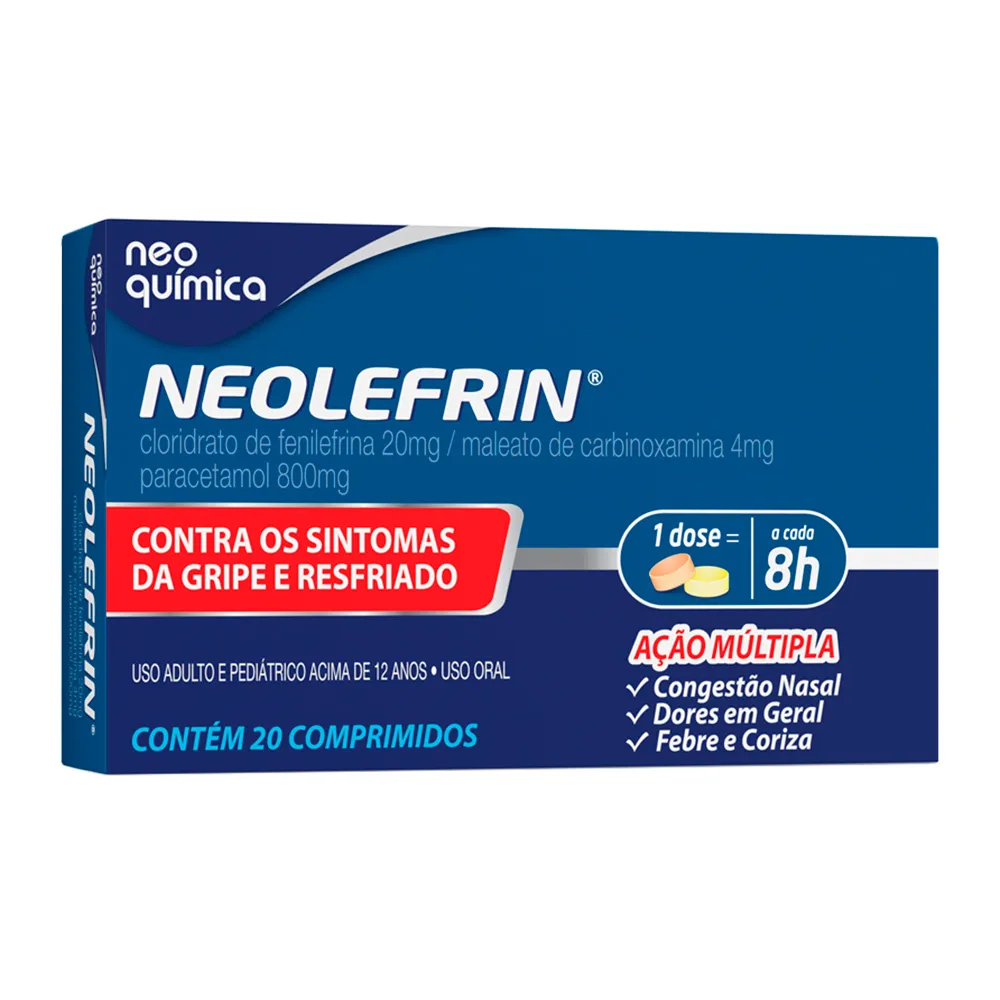 Neolefrin com 20 Comprimidos - Drogaria Araujo