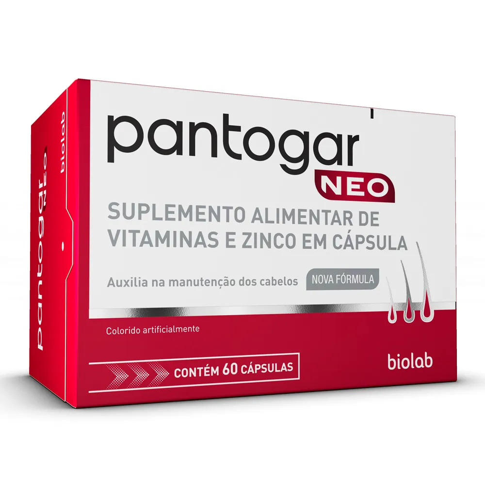 Pantogar Neo com 60 Cápsulas - Drogaria Araujo