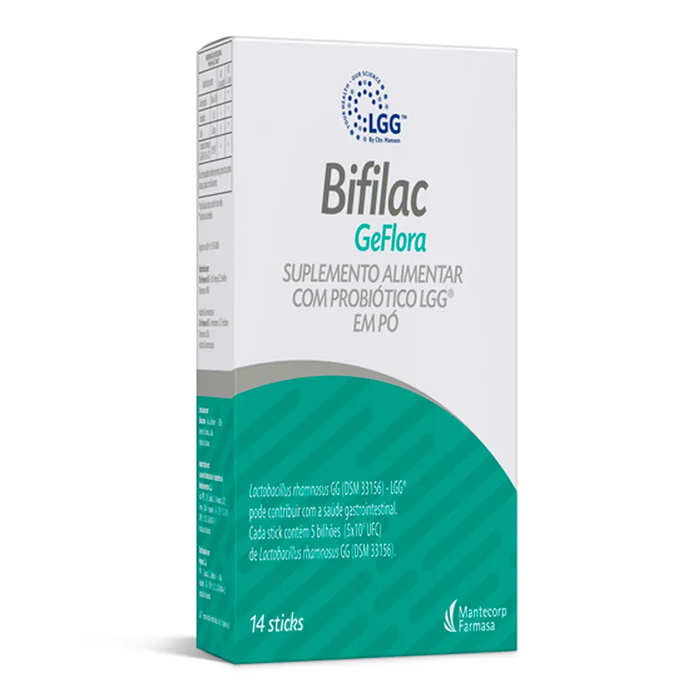 Bifilac Geflora Pó com 14 Sticks - Drogaria Araujo