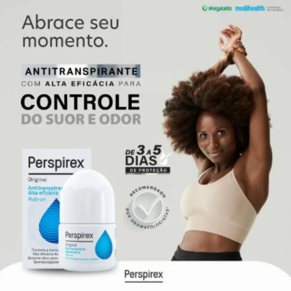 Desodorante Perspirex Roll-on Antiperspirante com 20ml - Drogaria Araujo
