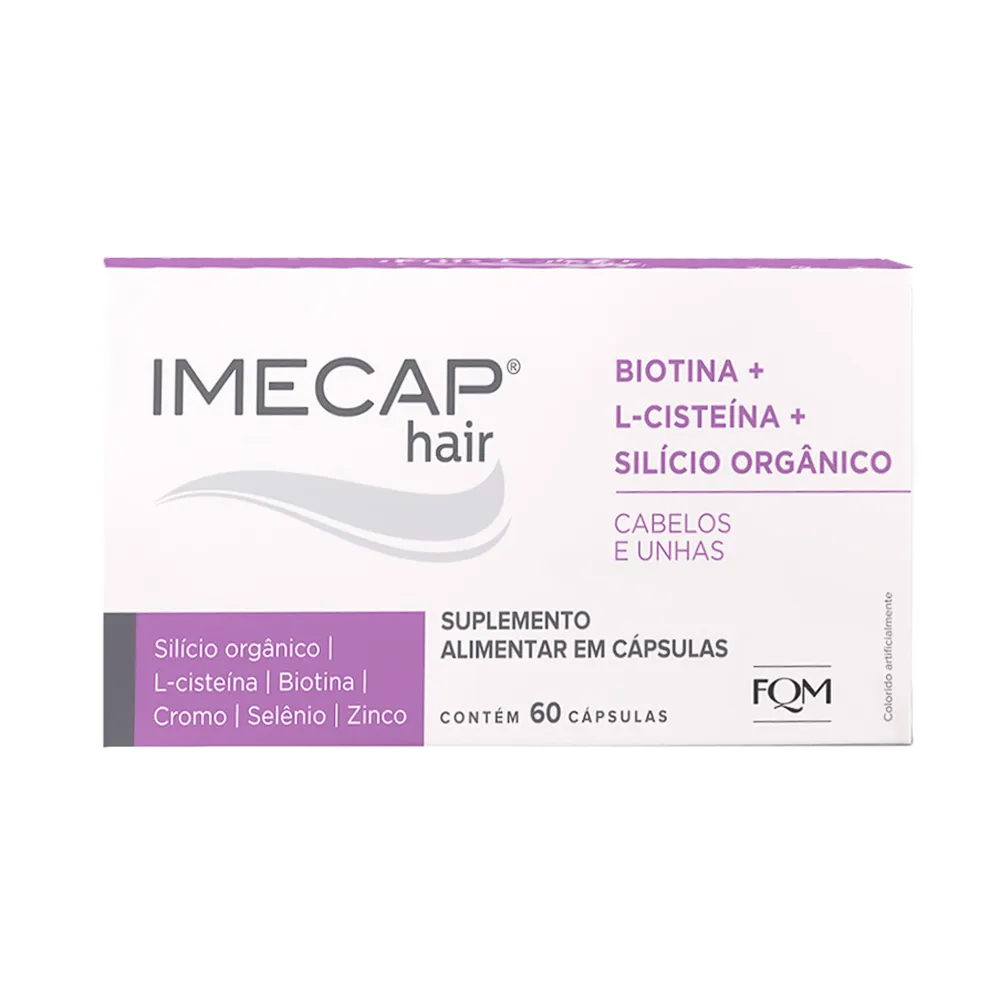 Imecap Hair Silício Orgânico com 60 Cápsulas - Drogaria Araujo