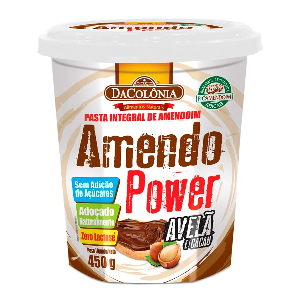 Pasta de Amendoim DaColônia Amendo Power Avelã e Cacau 450g - Drogaria ...
