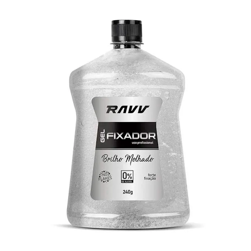 Gel Fixador Ravv Uso Profissional Brilho Molhado 240g - Drogaria Araujo