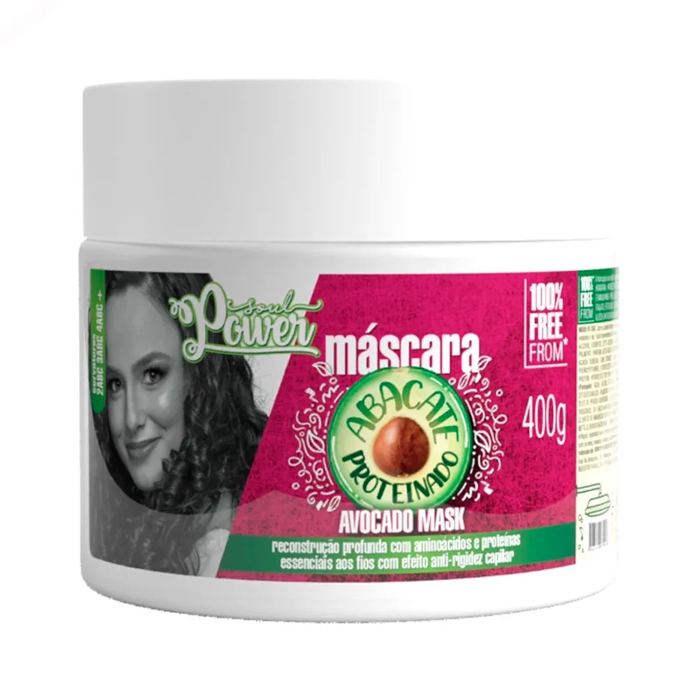 Máscara Soul Power Abacate Proteinado Avocado Mask 400g - Drogaria Araujo