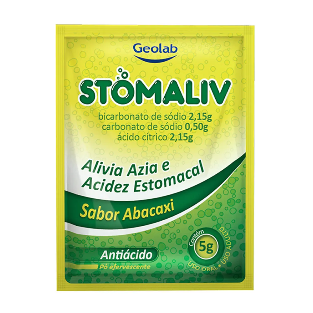 Stomaliv Pó Efervescente Sabor Abacaxi Sachê 5g - Drogaria Araujo