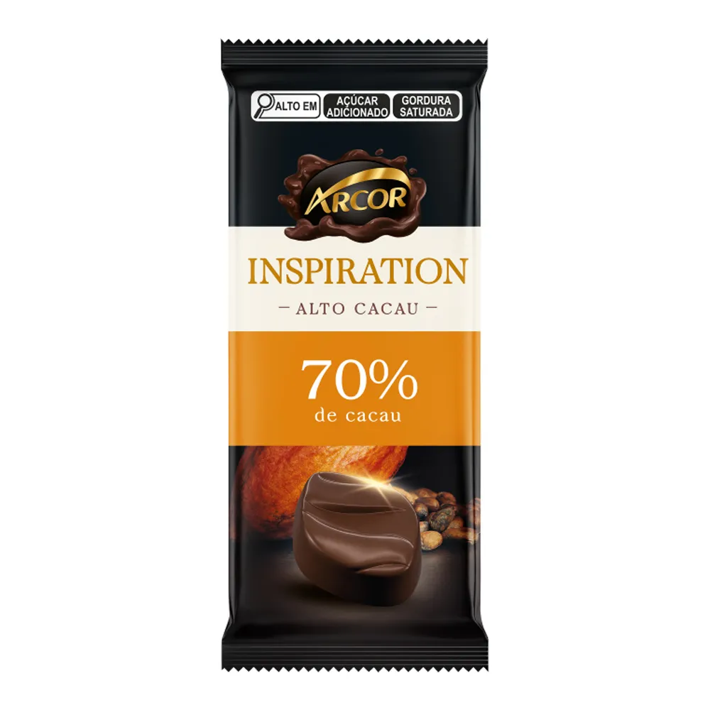 Chocolate Amargo Arcor 70% 80g - Drogaria Araujo
