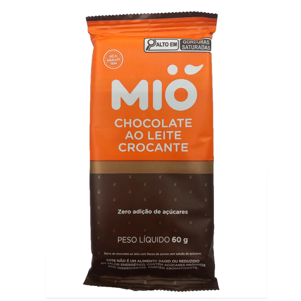 Chocolate Mió Ao Leite Crocante Zero 60g - Drogaria Araujo