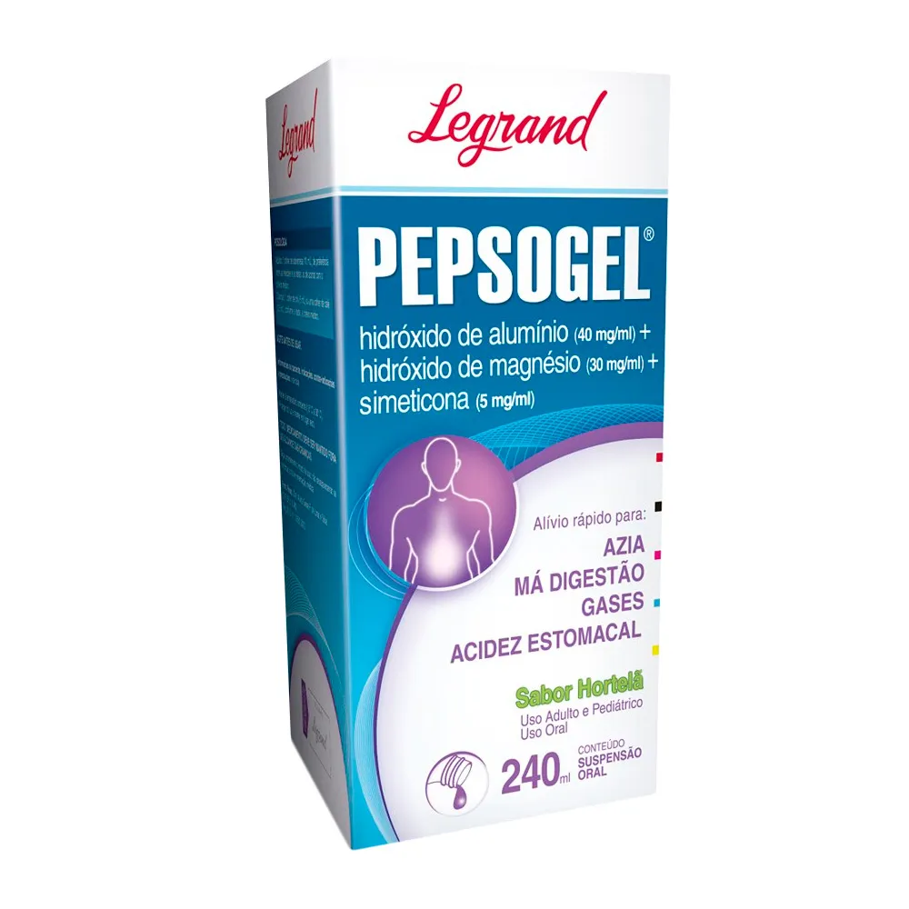 Pepsogel Suspensão Oral Sabor Hortelã com 240ml - Drogaria Araujo