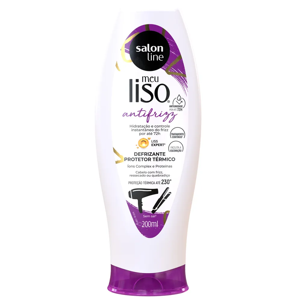 Desfrizante Protetor Térmico Salon Line Meu Liso Antifrizz 200ml ...