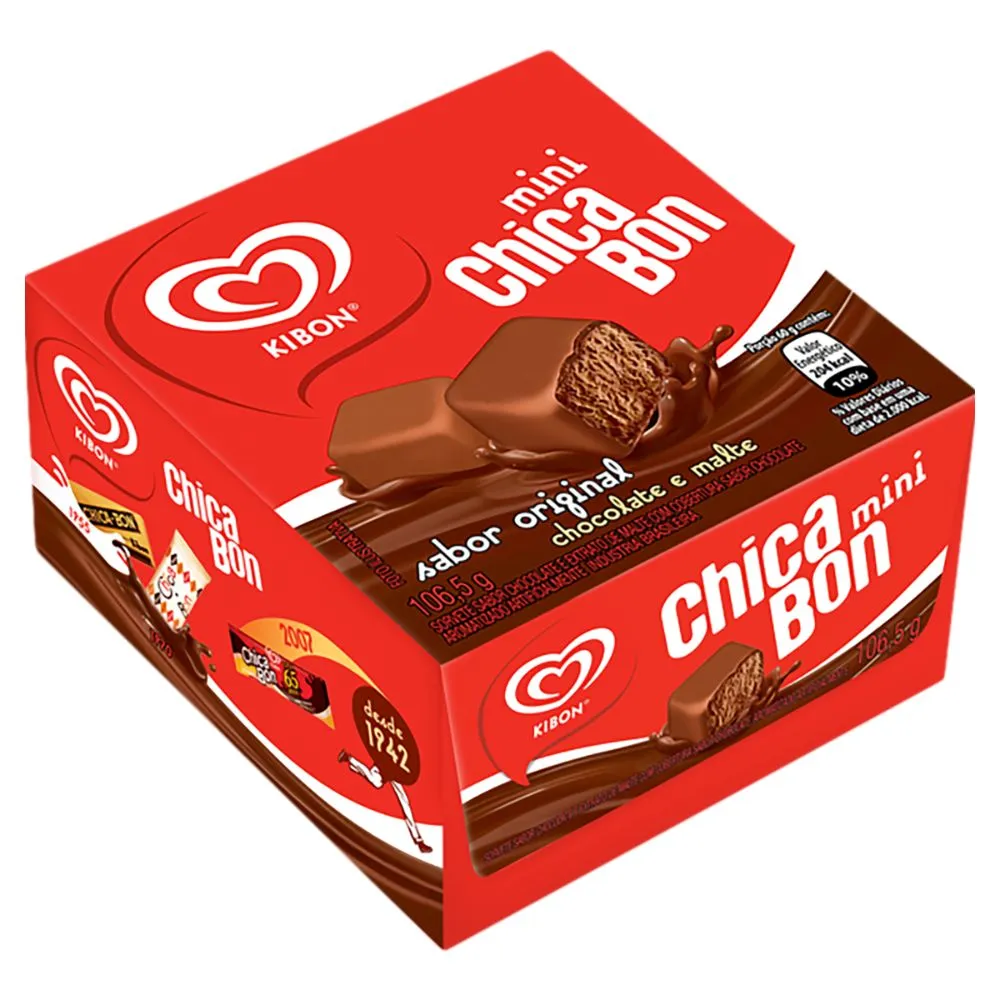 Sorvete Kibon Mini ChicaBon Chocolate 92g - Drogaria Araujo