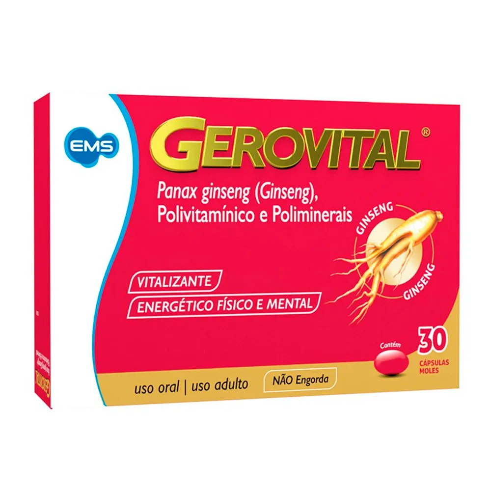 Gerovital com 30 Cápsulas - Drogaria Araujo