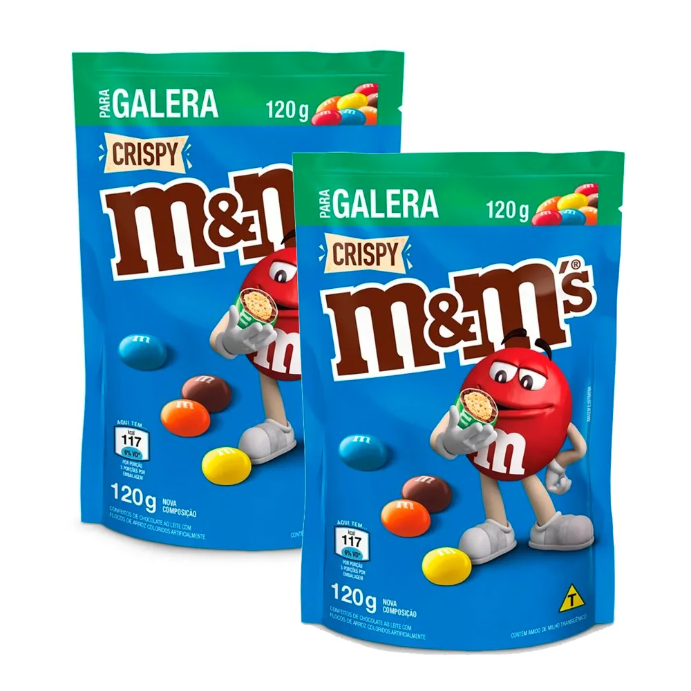 Kit 2 Confeitos M&M Crispy 120g - Drogaria Araujo
