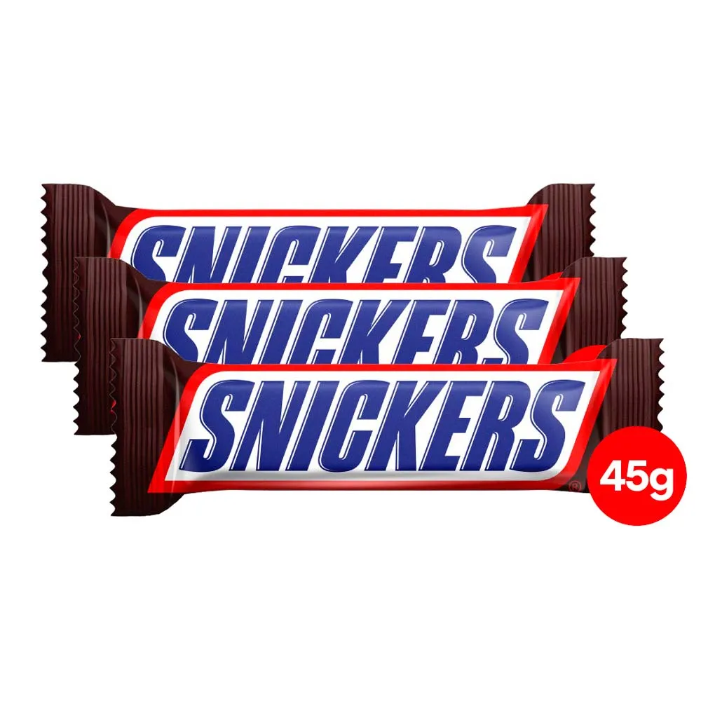 Kit 3 Chocolate Snickers Tradicional 45g - Drogaria Araujo