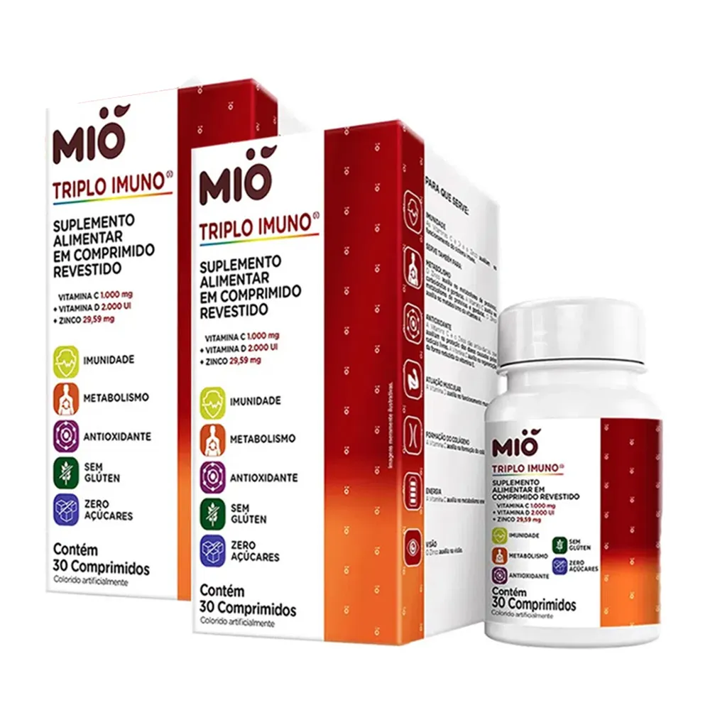 Triplo Imuno Mió 30 Comprimidos Revestidos | Kit com duas unidades ...