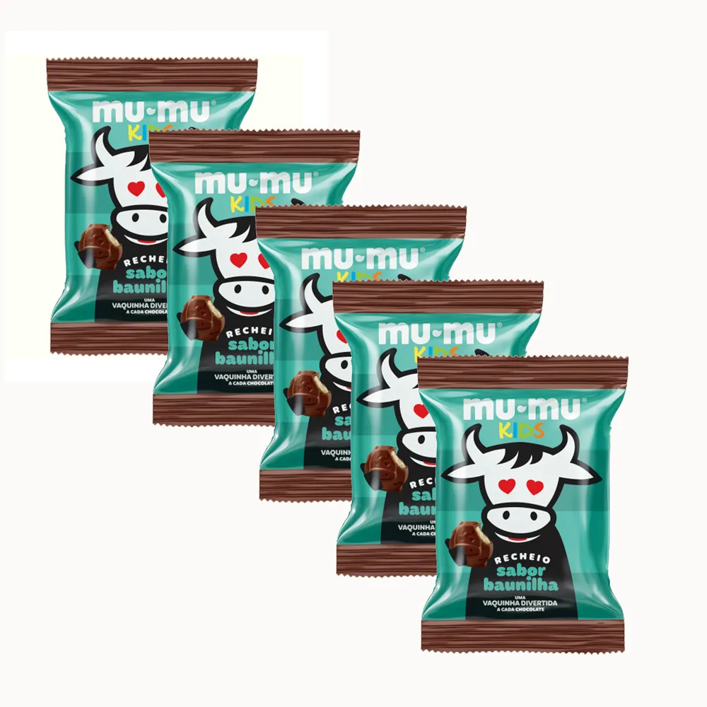 Kit 5 Chocolate Mu-Mu Kids Neugebauer Baunilha 15,6g - Drogaria Araujo