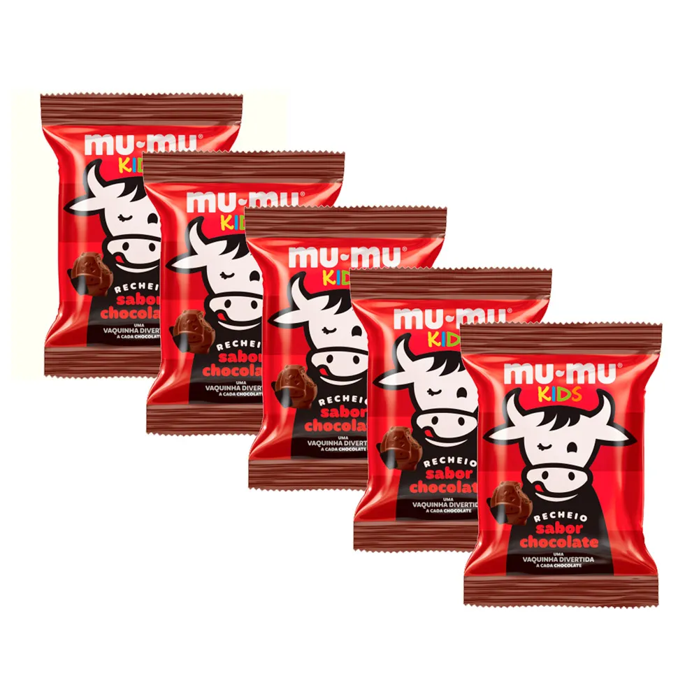 Kit 5 Chocolate Mu-Mu Kids Neugebauer Chocolate 15,6g - Drogaria Araujo