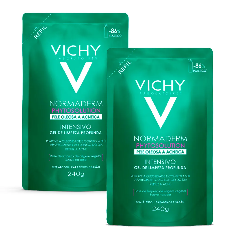 Kit 2 Normaderm Phytosolution Vichy Gel Intensivo de Limpeza Profunda ...