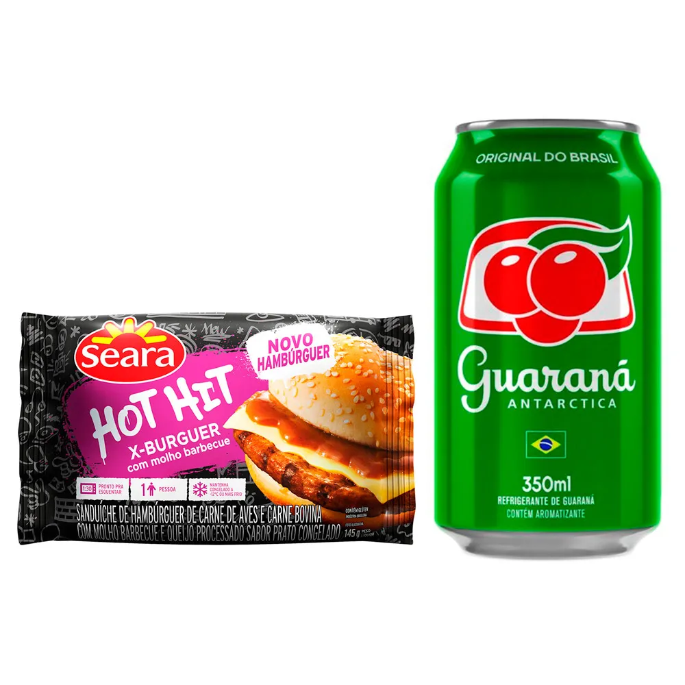 Kit 1 Hot Hit Seara X-Burguer Barbecue 145g - Drogaria Araujo