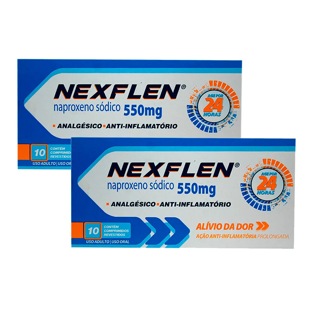 Kit 2 Nexflen 550mg com 10 Comprimidos Revestidos - Drogaria Araujo