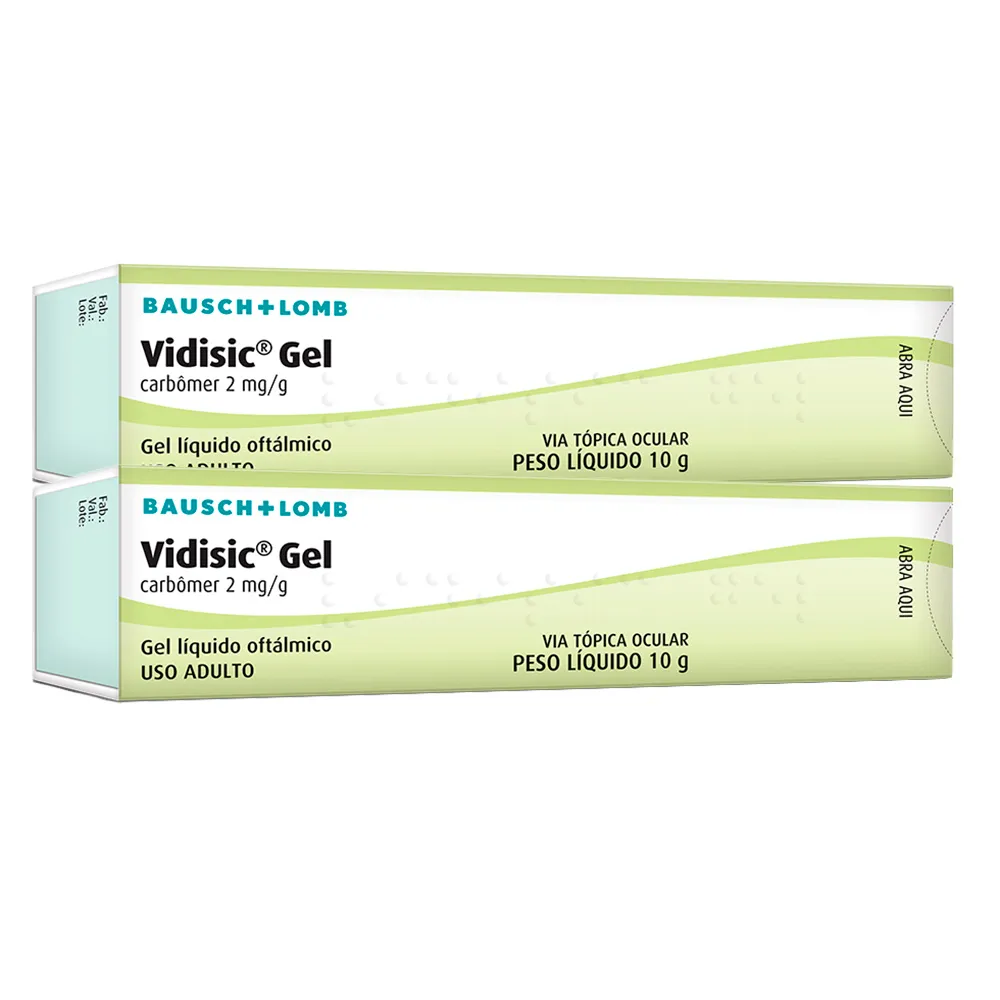 Kit 2 Vidisic Gel Oftálmico com 10g - Drogaria Araujo