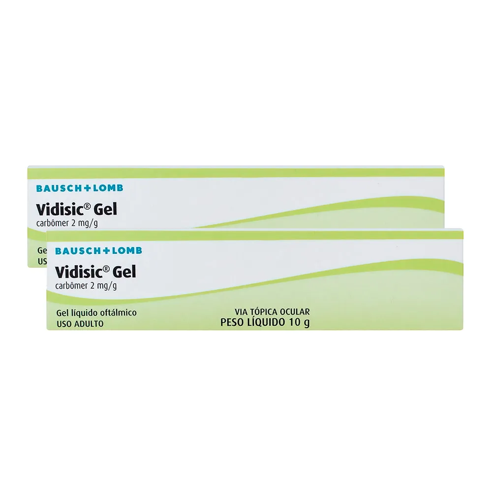 Kit 2 Vidisic Gel Oftálmico com 10g - Drogaria Araujo