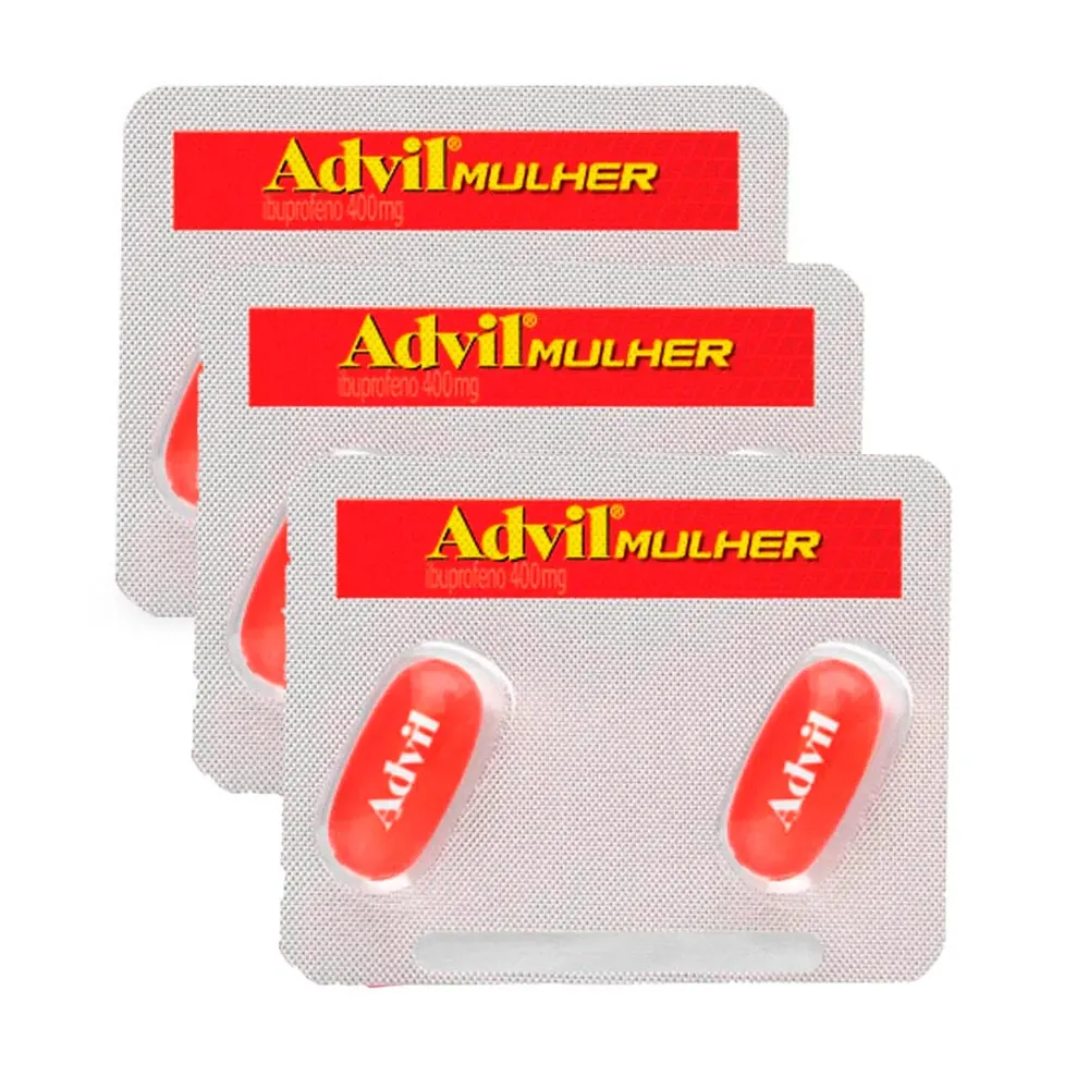 Kit 3 Advil Mulher 400mg com 2 Cápsulas Líquidas - Drogaria Araujo