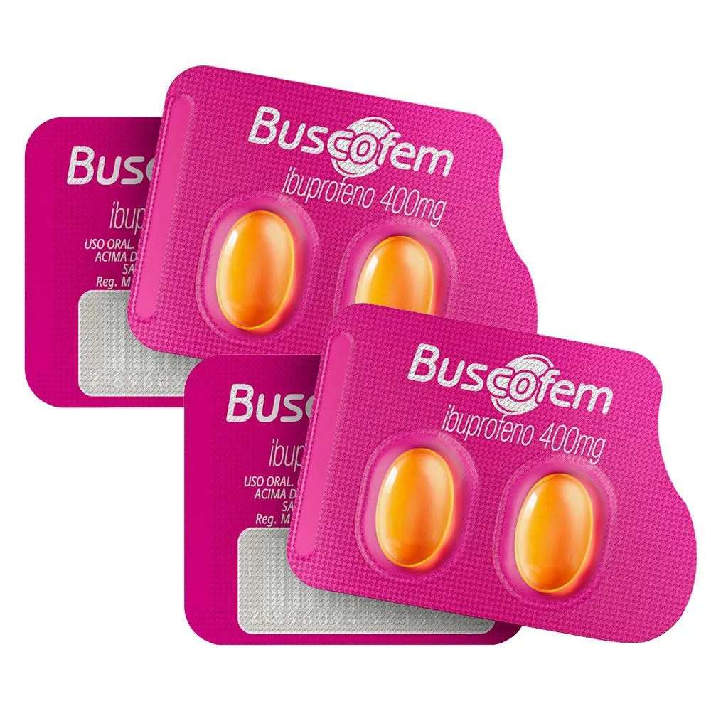 Kit 2 Buscofem 400mg Envelope com 2 Cápsulas - Drogaria Araujo