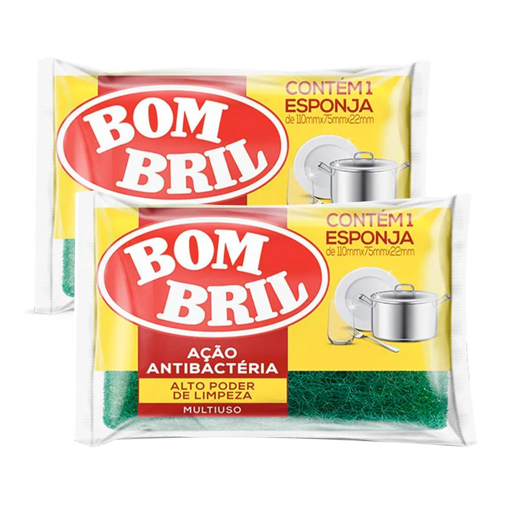 Kit 2 Esponja de Limpeza Bombril Multiuso 1 unidade - Drogaria Araujo