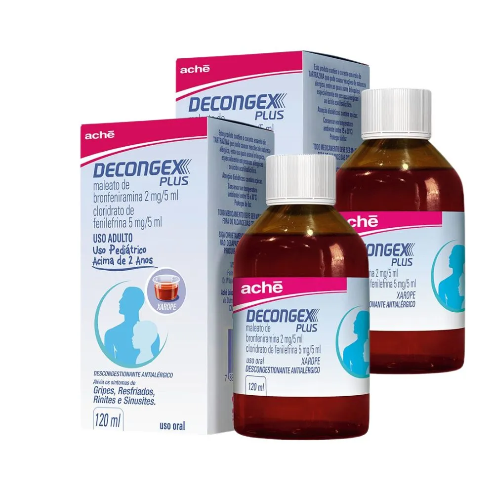 Kit 2 Decongex Plus Infantil Xarope com 120ml - Drogaria Araujo