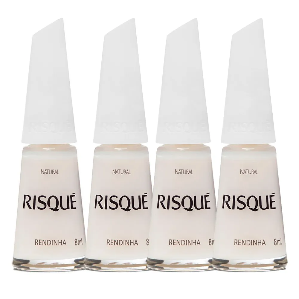 Kit 4 Esmalte Risqué Rendas do Brasil Rendinha 8ml - Drogaria Araujo