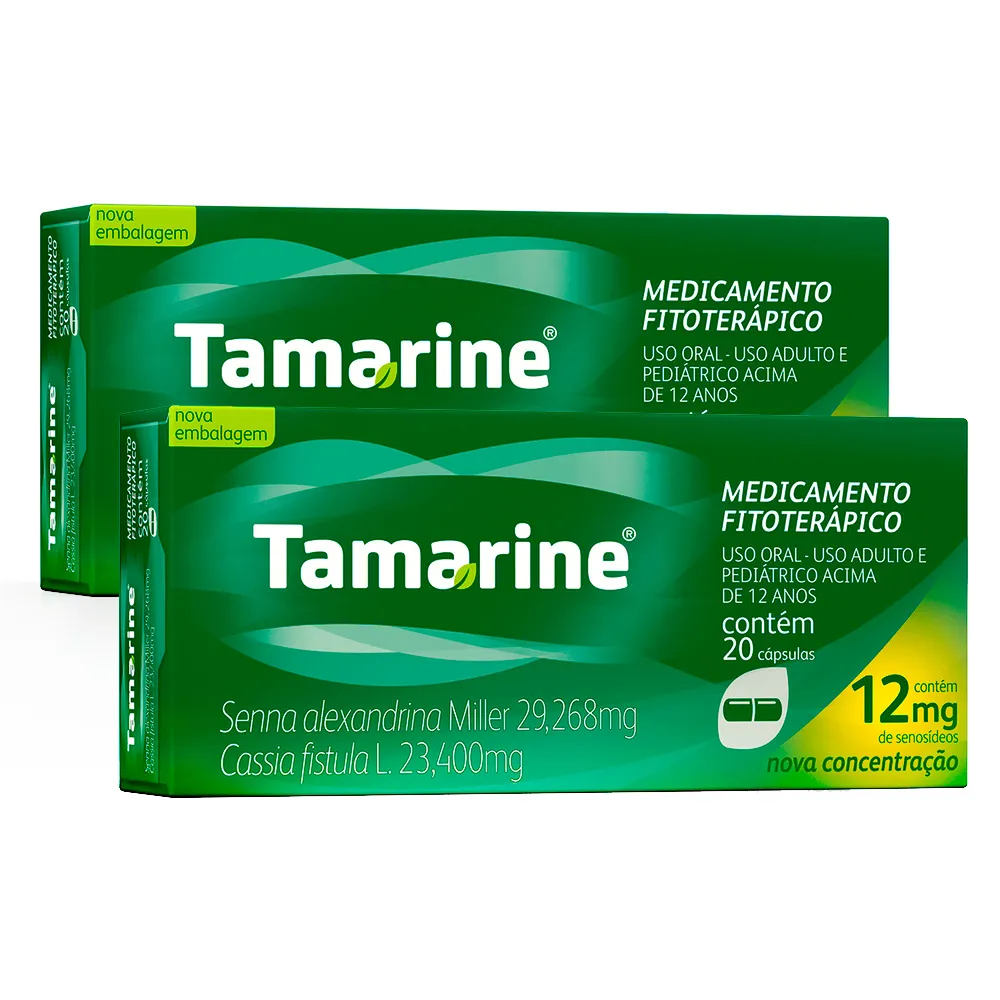 Tamarine 12mg com 20 Cápsulas | Kit com duas unidades - Drogaria Araujo