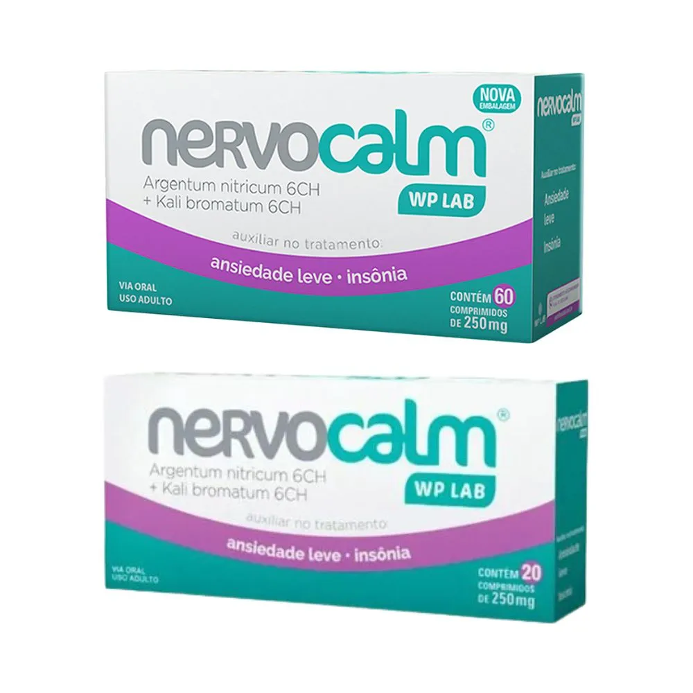 Kit Nervocalm WP Lab com 60 Comprimidos e Nervocalm WP Lab com 20 Comprimidos - Drogaria Araujo