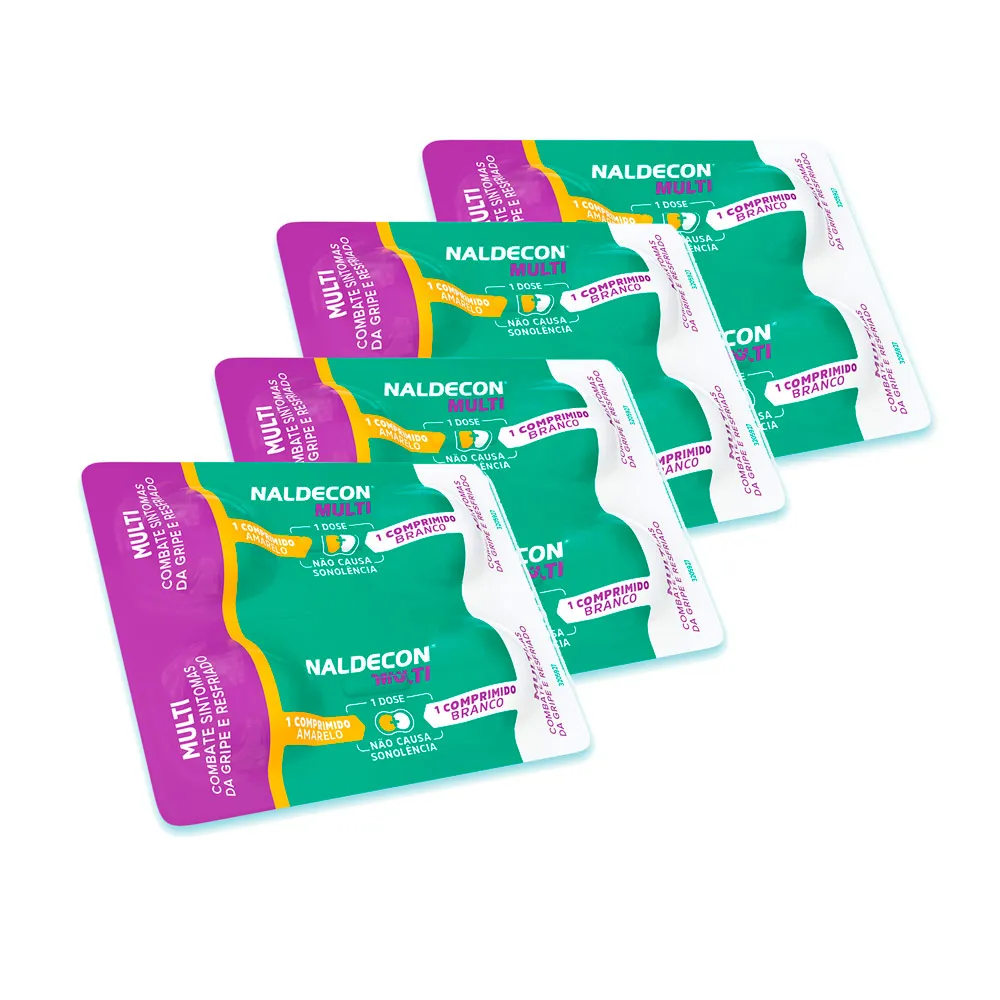 Kit 4 Naldecon Multi com 4 Comprimidos - Drogaria Araujo
