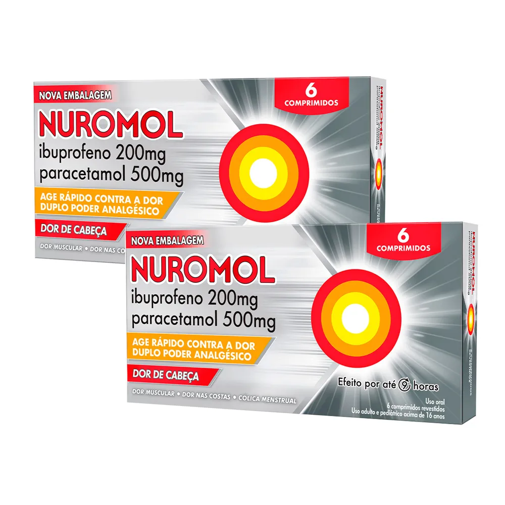 Kit 2 Nuromol Analgésico 6 Comprimidos - Drogaria Araujo