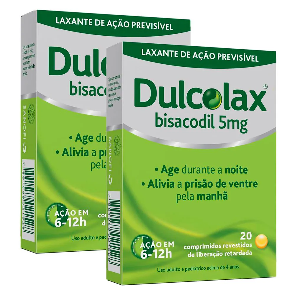 Kit 2 Dulcolax com 20 Drágeas - Drogaria Araujo