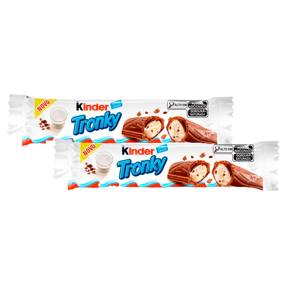 Kit 2 Chocolate Kinder Tronky Leite e Cacau 18g - Drogaria Araujo