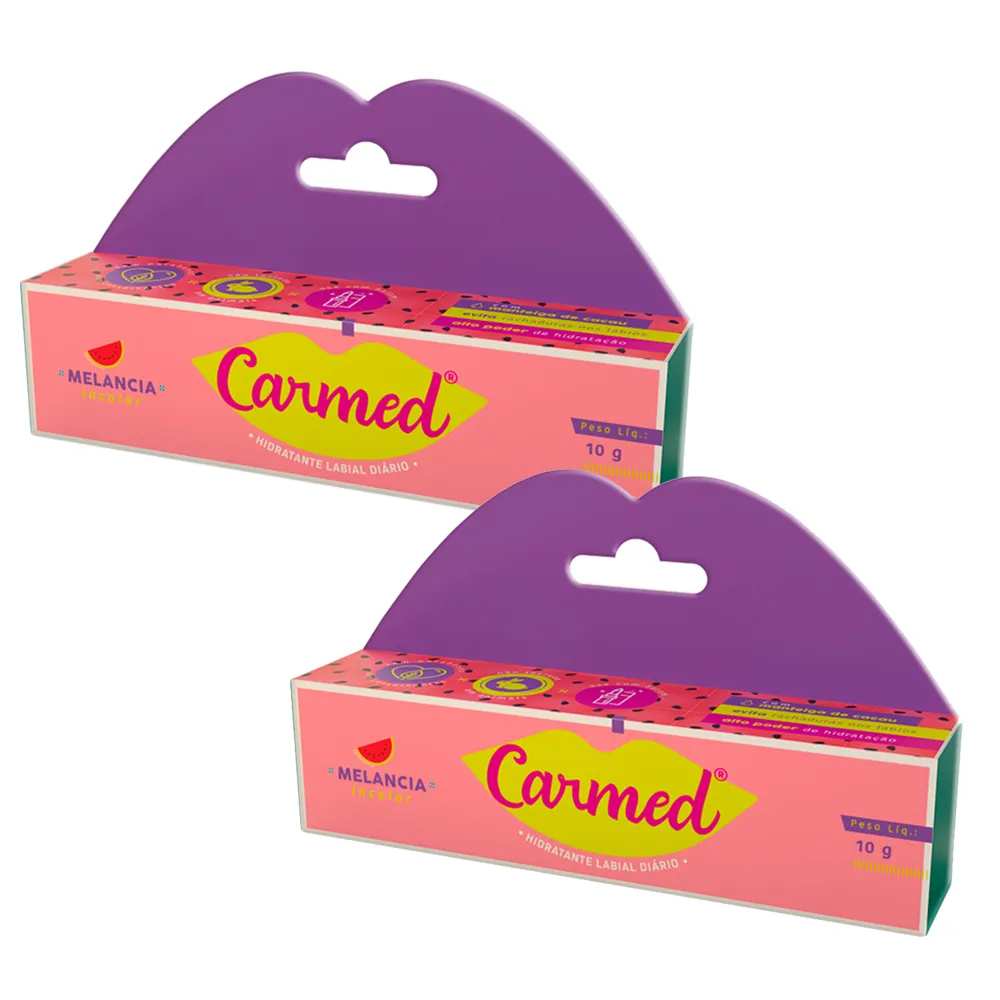 Kit 2 Hidratante Labial Carmed Sabor Melancia 10g - Drogaria Araujo